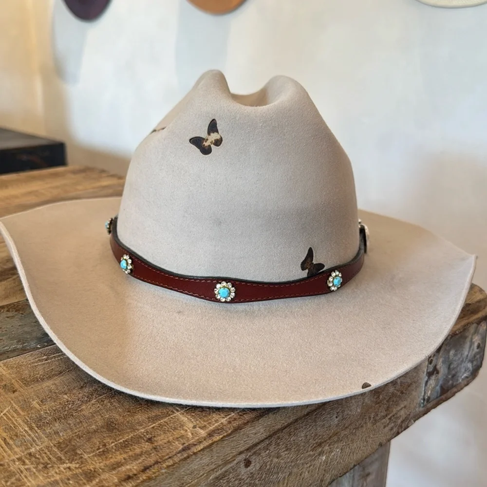Stetson | Accessories | Custom Butterfly Stetson 6x Cowboy Hat 59cm 7 ...